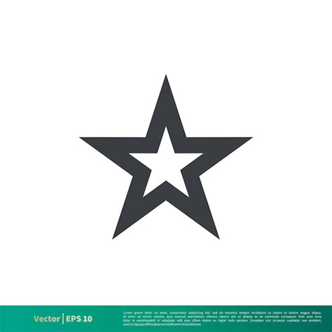 Ícone de forma de estrela simples vetor logotipo modelo ilustração