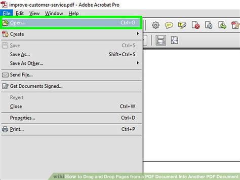 how to drag and drop pages from a pdf document into another pdf document