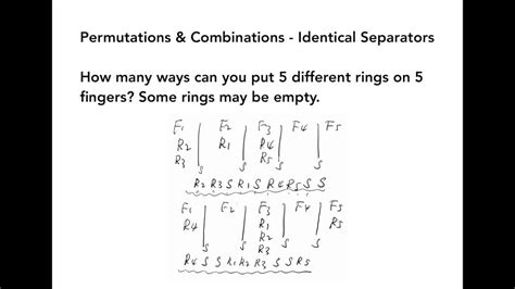 permutations and combinations identical separators hsc mathematics ext 1 and 2 counting