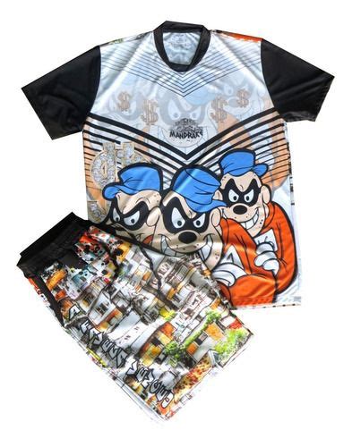 Kit Favela Quebrada Mandrake Camiseta Bermuda Cod 06 R 150