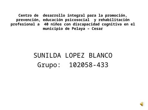 PPT Centro de rehabilitacion integral para niños con discapacidad
