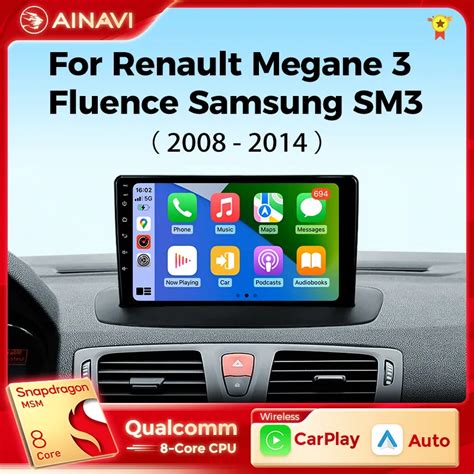 Ainavi Car Radio Multimedia Play For Renault Megane 3 Fluence Samsung