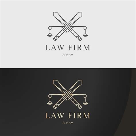 Premium Vector Law Firm Logo Swords And Scale