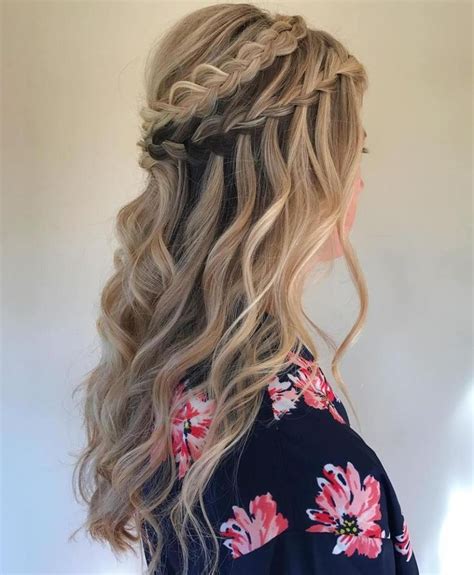 Flowing Waterfall Braid Styles Waterfall Braid Tutorial And
