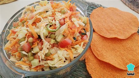 Ensalada De Pollo Deshebrado Receta MEXICANA