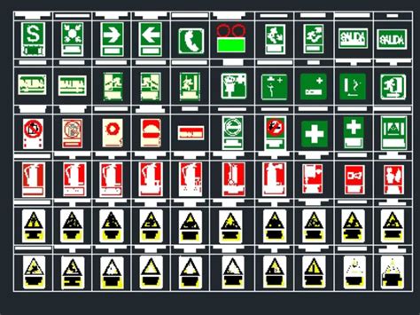 Senalizacion Salida De Emergencia En AutoCAD Librería CAD