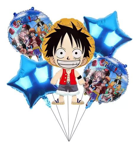 Kit Globos Metalicos One Piece Luffy Fiesta Cumplea Os Meses Sin Inter S
