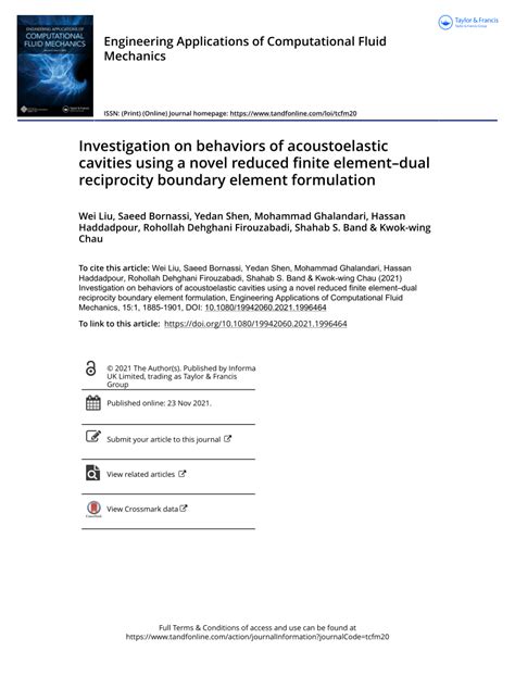 pdf investigation on behaviors of acoustoelastic cavities using a novel reduced finite element