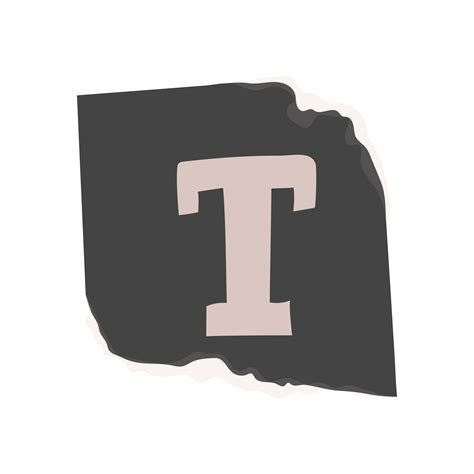 Ransom Note With Letter T Vector Art At Vecteezy