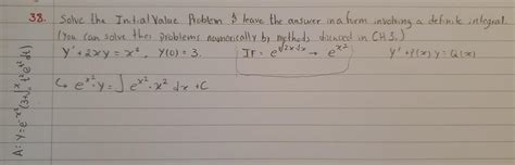 Solved Solve The Initial Value Problem Leave The Chegg