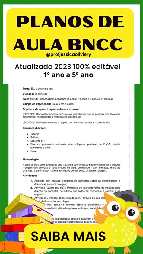 Planejamentos De Aula Bncc Prontos E Edit Veis
