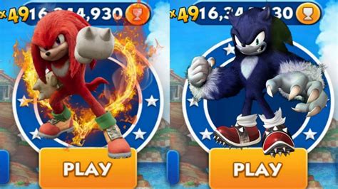 Sonic Dash Warrior Knuckles Vs Werehog Dash Movie Sonic Vs All
