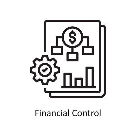 Financial Control Vector Outline Icon Design Illustration Business And