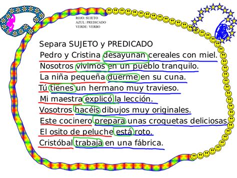 APRENDEMOS JUNT S SUJETO Y PREDICADO
