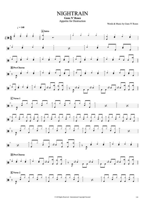 Nightrain Tab By Guns N Roses Guitar Pro Full Score MySongBook