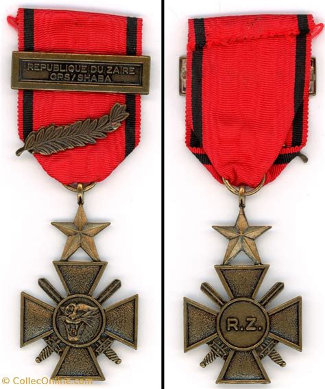 M Daille De Kolwesi Croix De La Bravoure Zairoise Militaria