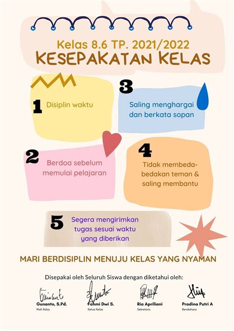 15 Contoh Kesepakatan Kelas Disertai Cara Membuatnya
