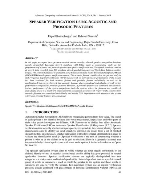 speaker verification using acoustic and prosodic features pdf