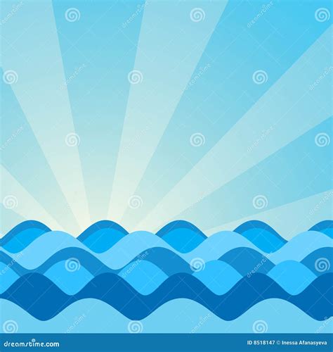 Imagem Do Vetor De Ondas Do Mar Ilustração do Vetor Ilustração de