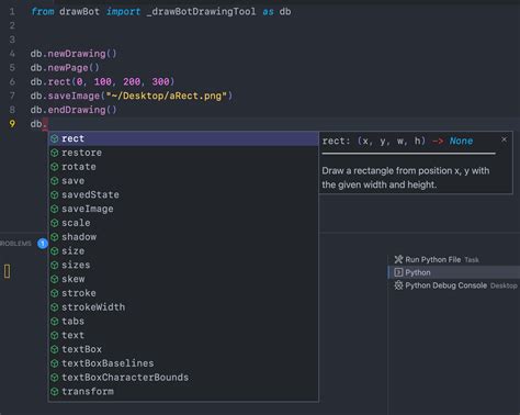 vscode intellisense doesn t work in the suggested examples · issue 440 · typemytype drawbot