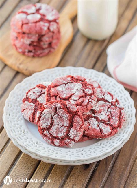 Red Velvet Crinkle Cookies Wth A Recipe Video My Kitchen Craze