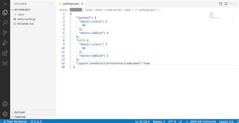 Posit Workbench User Guide VS Code Settings