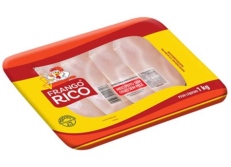 Frango File Meio Peito Rico 1kg MegaG Alimentos