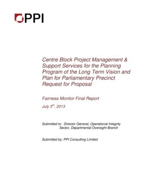 Fillable Online Tpsgc Pwgsc Gc FM Final Report Centre Block Project