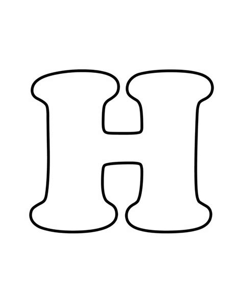 Moldes Da Letra H Para Imprimir B Alphabet Stencils Free Printable