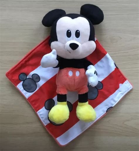 PELUCHE DOUDOU MICKEY Rouge Noir 27cm Couverture Disney Nicotoy Simba