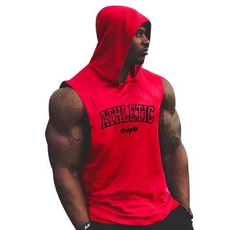Herren Ärmellos Tank Top Hoodie T Shirt Fitness Sport Gym Muskelshirt