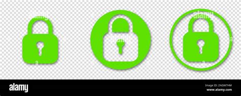 Set Of Lock Icons Padlock Icon Safety Protect Symbols Padlock Closed
