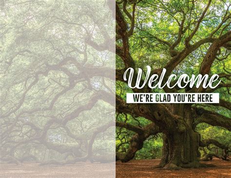 Inspirational Trees Summer Bulletin Church Bulletins Outreach Marketing