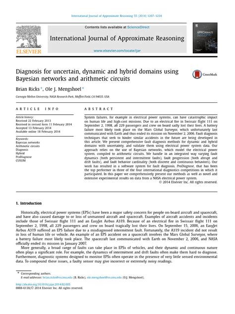 2 diagnosis for uncertain dynamic and hybrid domains using bayesian networks and arithmetic