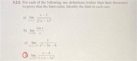 solved 3 2 1 for each of the following use definitions