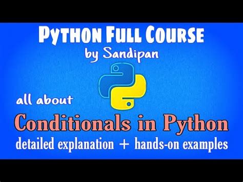 Lec Conditionals In Python Detailed Explanation With Examples