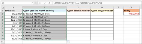 How To Calculate Age In Years And Months And Days From Date Of Birth In