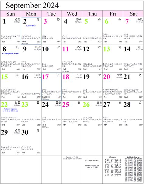 September 2024 Astrology Calendar Belva Cathryn
