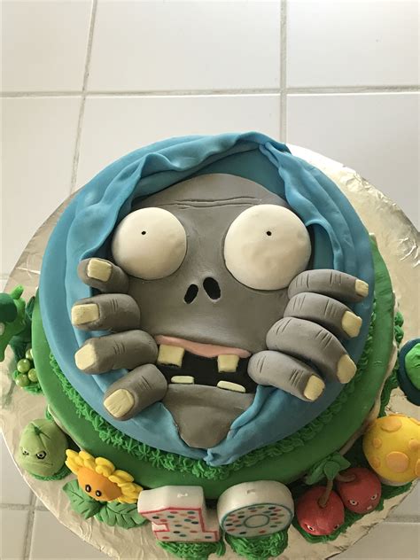 I Made This Plants Vs Zombies Cake For My Son S 10th Birthday It S A