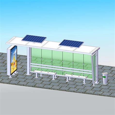 Outdoor Furniture Solar Bus Stop Shelter Design Solar Bus Shelter And