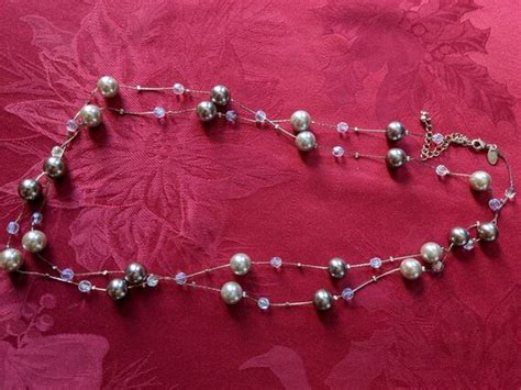 Vintage Lia Sophia Extra Long Glass Beaded Necklace Gem