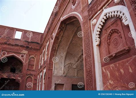 Arquitectura Mogol De Agra Fort En India Foto De Archivo Imagen De