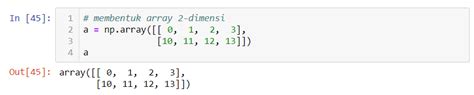 operasi matriks pada python