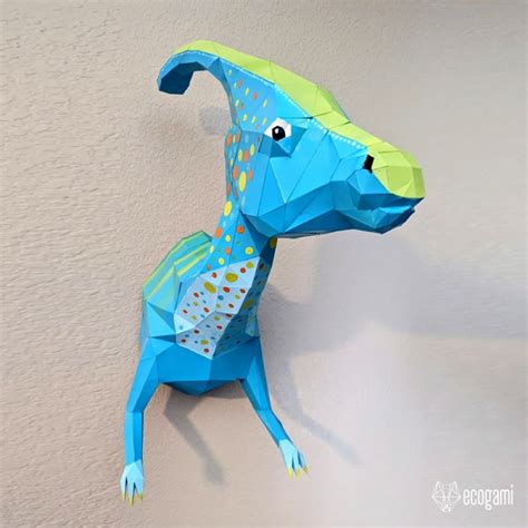Plantilla Papercraft D De Parasaurolophus