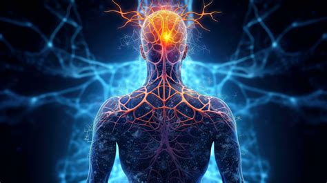 Energy Of Thought Human Head Emitting Abstract Fractal Structure To