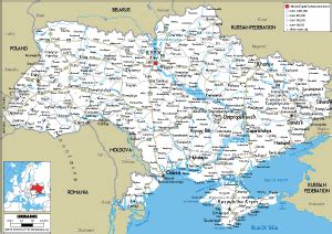 Ukraine Map Physical Worldometer