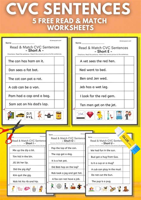 CVC Sentences For Grade 1