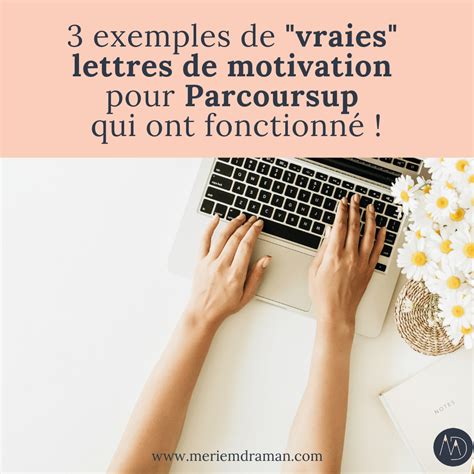 exemples de lettres de motivation pour Parcoursup qui ont fonctionné