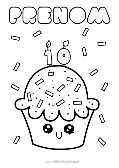 Coloriage n286 Bougie Gâteau Anniversaire