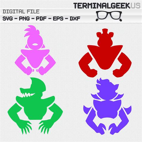 Five Nights At Freddy S Security Breach Character Logos 4 Etsy UK